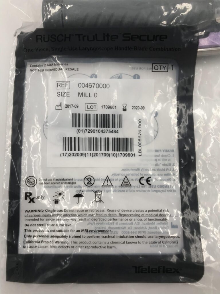 TELEFLEX 004670000 Rusch TruLite Secure One-Piece, Single-Use ...