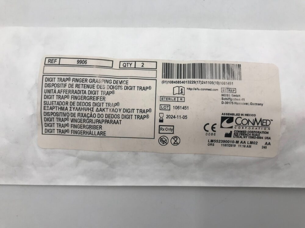 CONMED 9906 Digit Trap Finger Grasping Device (2/Pkg) - GB TECH USA