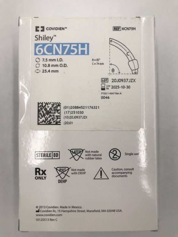 COVIDIEN 6CN75H Shiley Adult Flexible Tracheostomy Tube w/TaperGuard ...