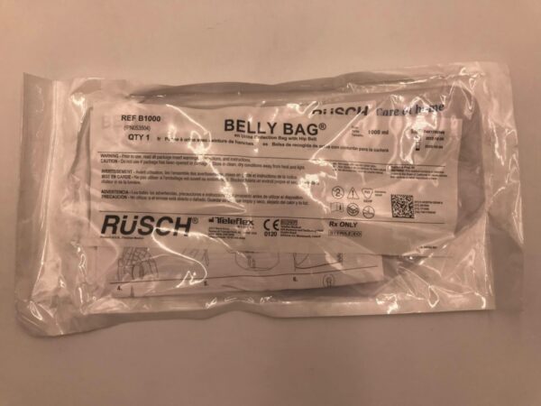 TELEFLEX B1000 Rusch Belly Bag 1000ml Urine Collection Bag w/Hip Belt ...