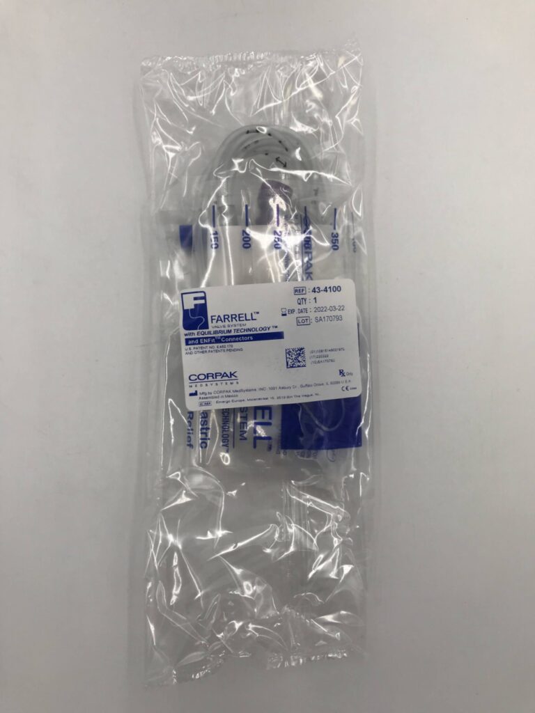 CorPak 43-4100 Farrell Valve System w/Equilibrium Tech & Enfit ...