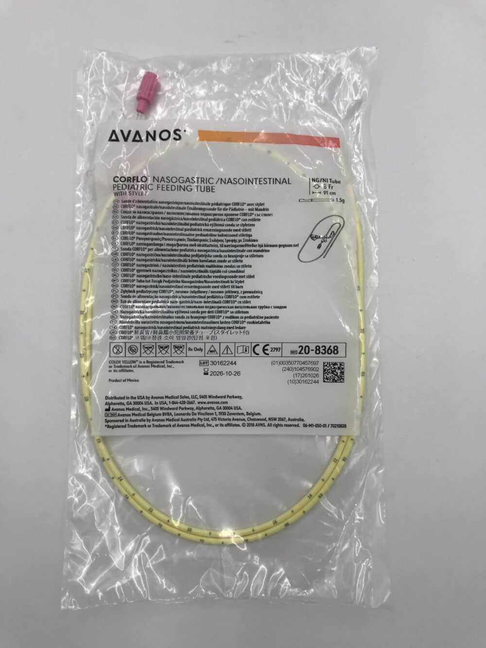 AVANOS 20-8368 Corflo Nasogastric/Nasointestinal Pediatric Feeding Tube ...