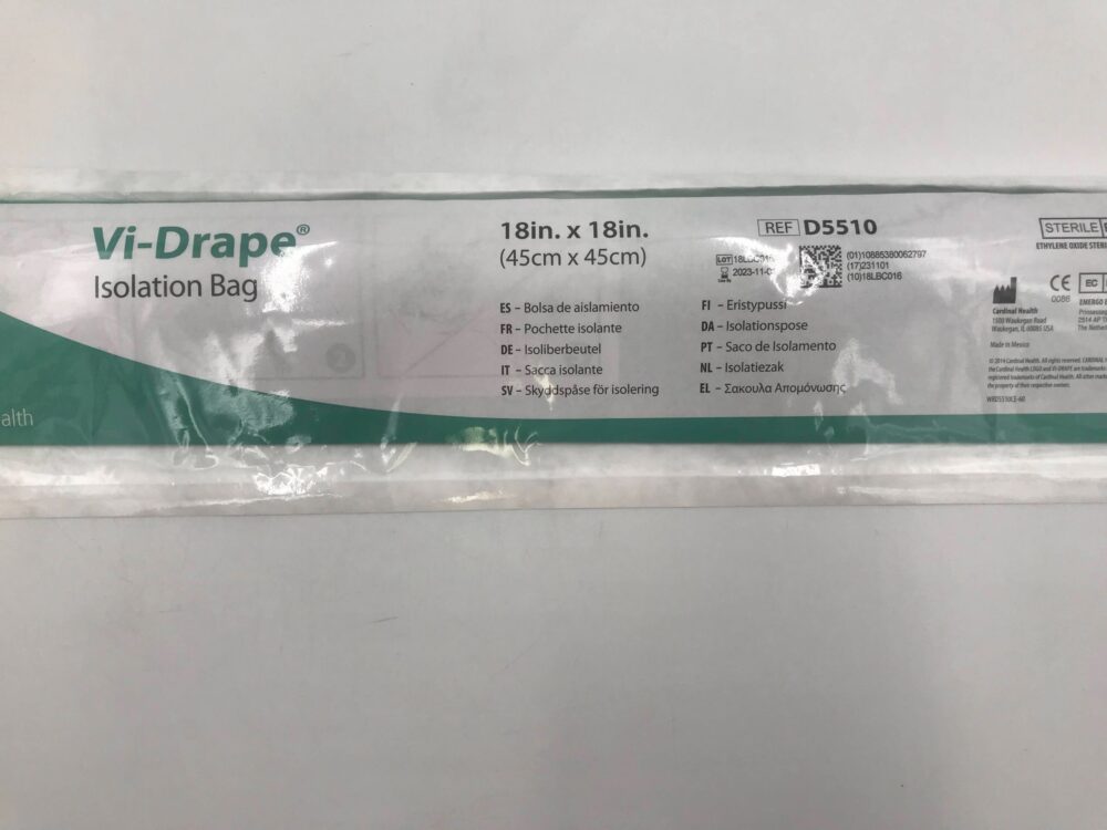 CARDINAL HEALTH D5510 Vi-Drape Isolation Bag 18in x 18in (10/Box) - GB ...