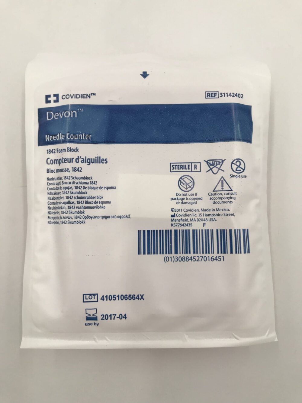 COVIDIEN 31142402 Devon Needle Counter 1482 Foam Block (X) - GB TECH USA