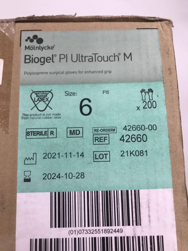MOLNLYCKE HEALTH 42660 Biogel PI UltraTouch M Surgical Golves For ...