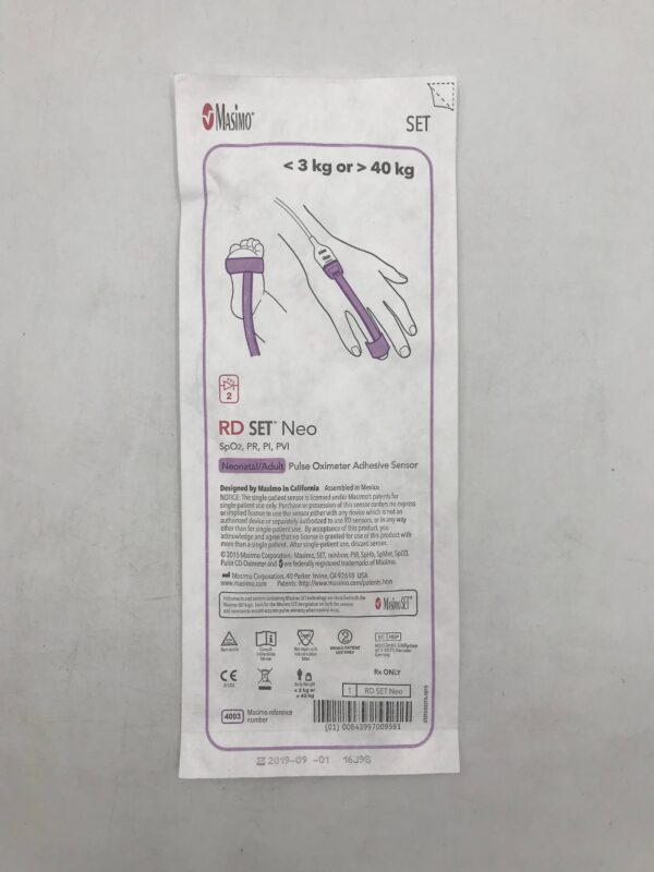 MASIMO 4003 RD Set Neonatal/Adult Pulse Oximeter Adhesive Sensor (X ...