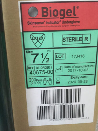 Biogel 40675-00 Skinsense Indicator Underglove Size 7-1/2 (200 Pairs ...