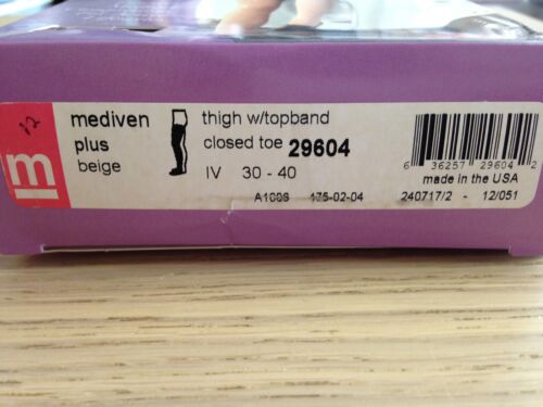 Mediven 29604 Compression Stockings Plus Thigh w/Topband Closed Toe ...