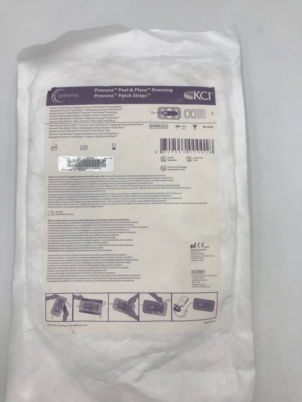 KCI Prevena Peel & Place Dressing Patch Strips 20cm (X) - GB TECH USA