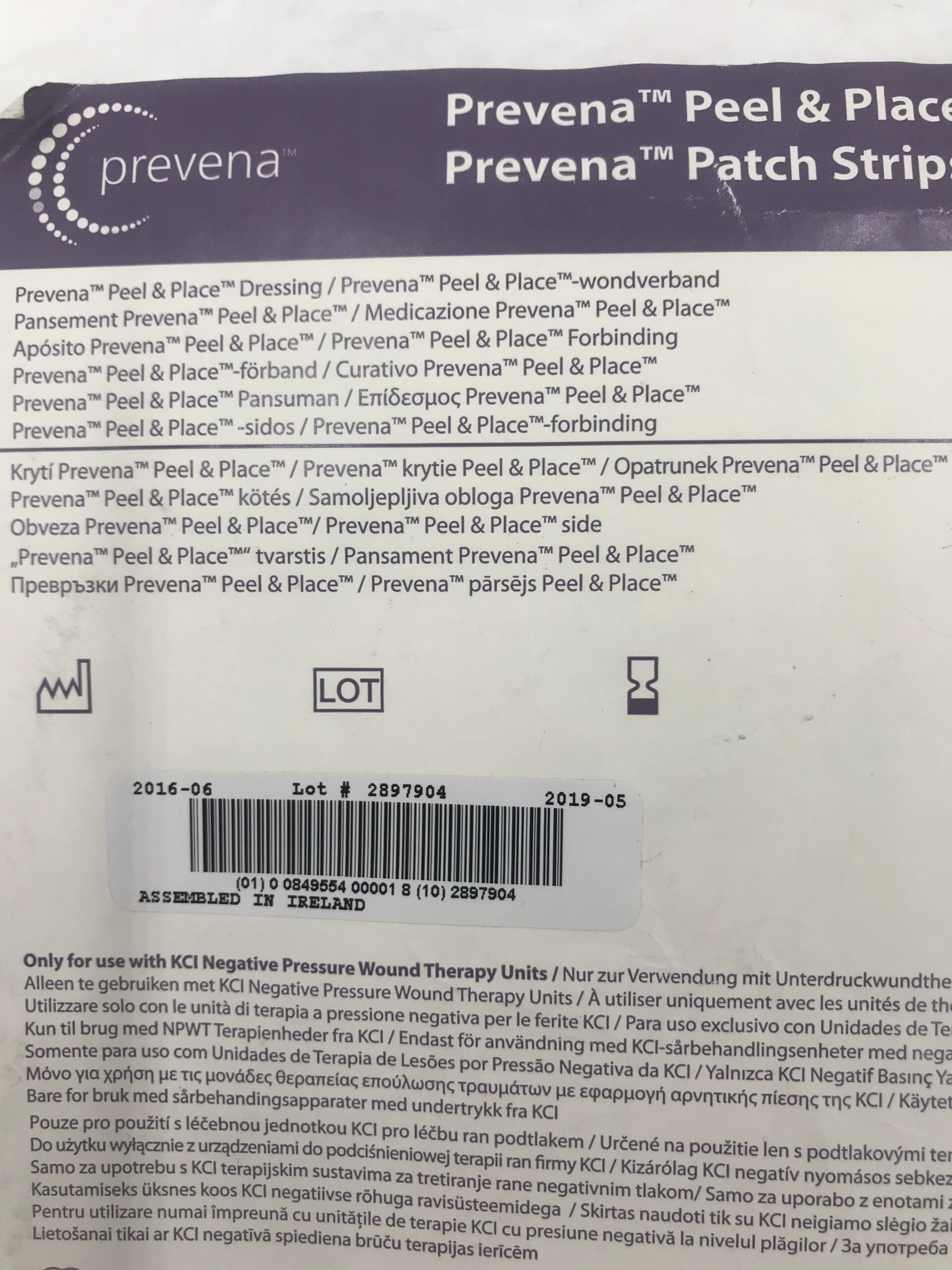 KCI 390042 Prevena Peel & Place Dressing Patch Strips (X) – GB TECH USA