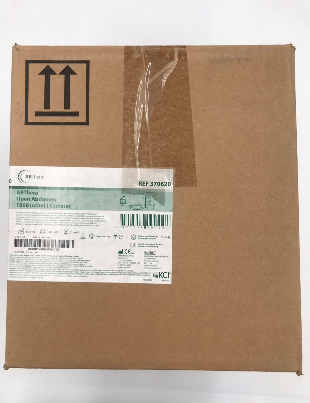 KCI 370620 Abthera 1000mL Open Abdomen Canister (20/Case)(X) - GB TECH USA