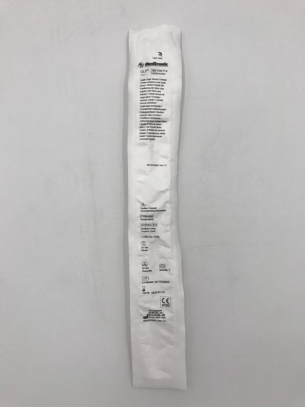 MEDTRONIC 66114 DLP Single Stage Venous Cannula 14Fr (X) - GB TECH USA