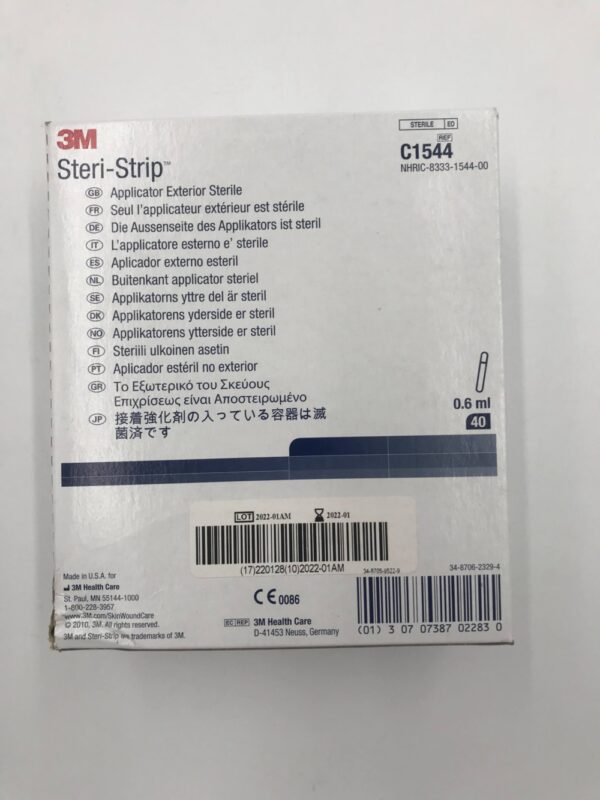 3M C1544 Steri-Strip, Applicator Exterior Sterile 0.6ml (40/Box)(X ...