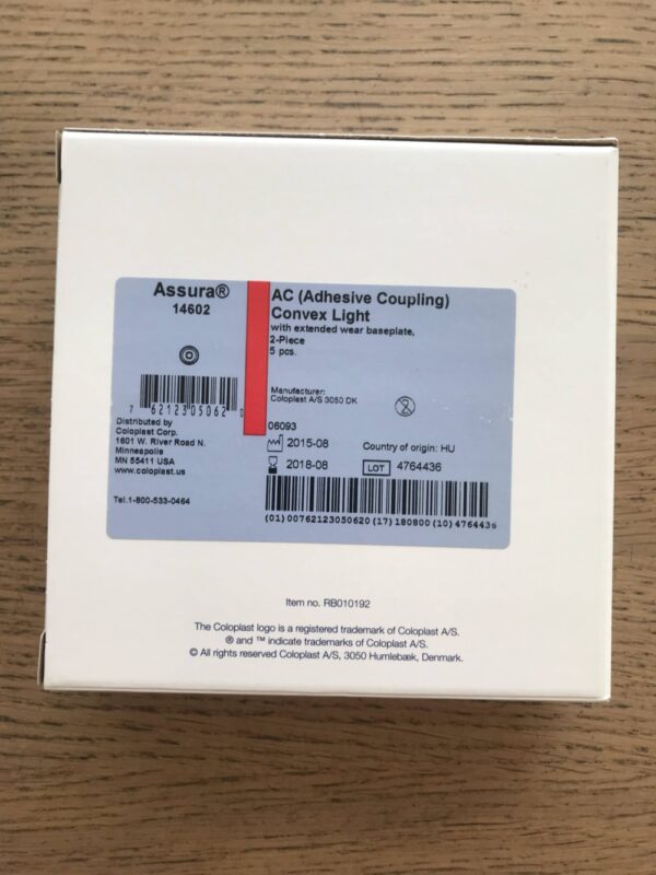 COLOPLAST 14602 Assura Adhesive Coupling Convex Light Extended Wear 1 1 ...
