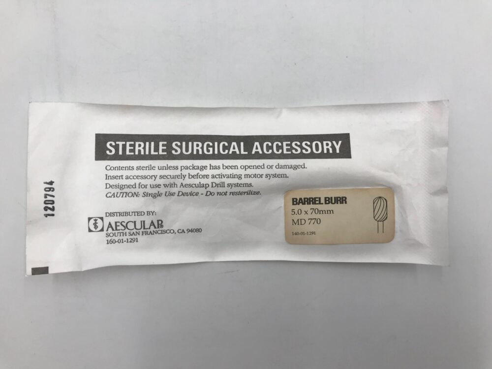 AESCULAP MD770 Barrel Burr 5.0 x 70mm (X) - GB TECH USA