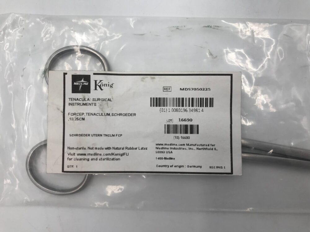 MEDLINE MDS7050225 Konig Forcep, Tenaculum Schroeder 10.25cm - GB TECH USA