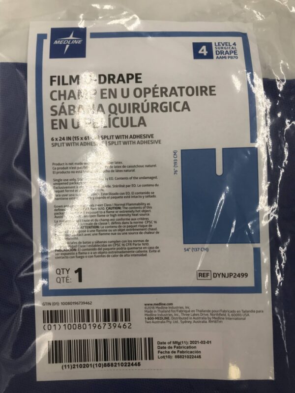 MEDLINE DYNJP2499 Film U-Drape Level 4, 6x24in - GB TECH USA