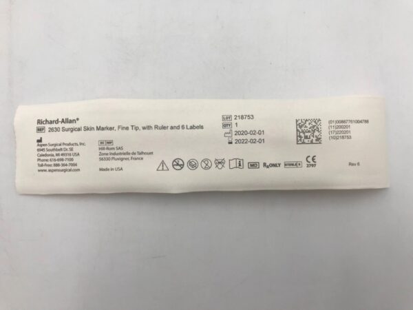 ASPEN SURGICAL 2630 Richard-Allan Surgical Marking Pen, fine Tip, Ruler ...