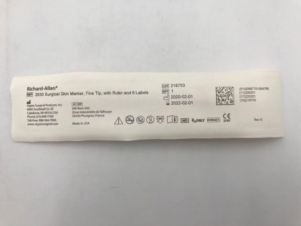 ASPEN SURGICAL 2630 Richard-Allan Surgical Marking Pen, fine Tip, Ruler ...