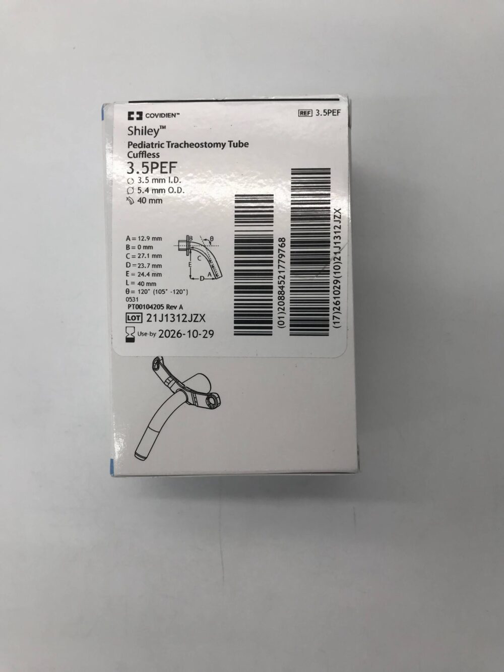 Covidien 3.5PEF Shiley Pediatric Tracheostomy Tube Cuffless - GB TECH USA