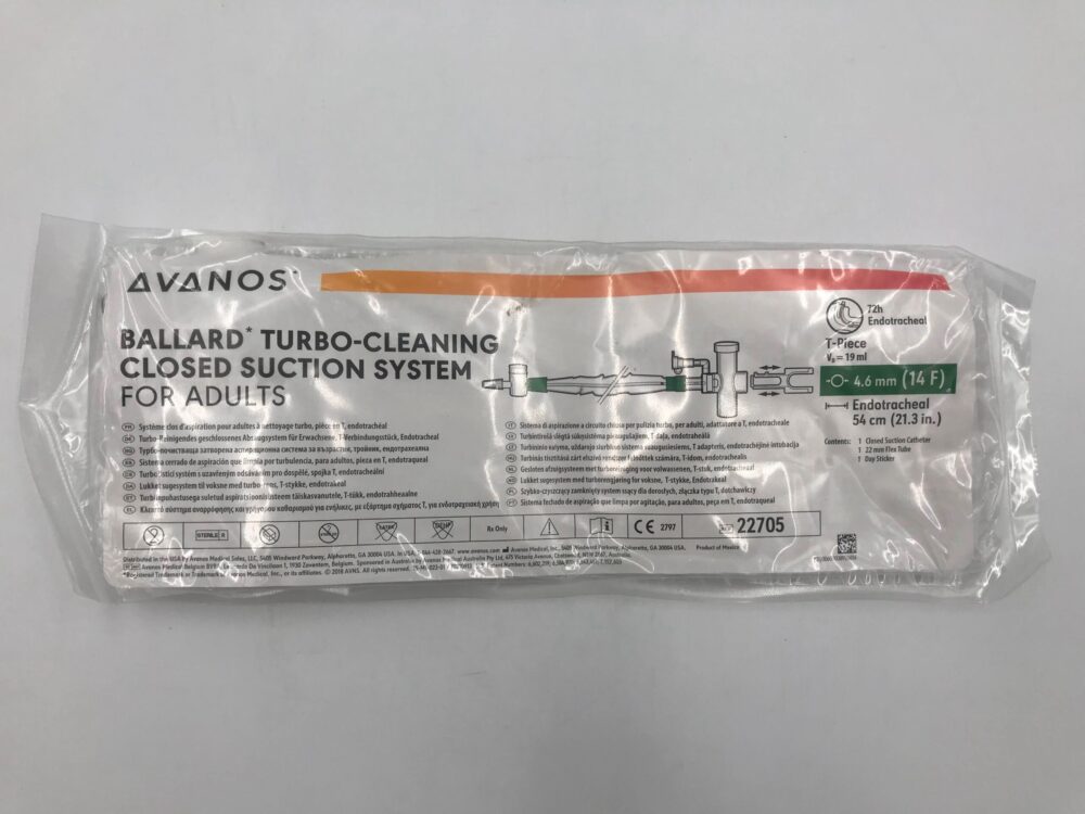 AVANOS 22705 Ballard Turbo-Cleaning Closed Suction System Adults 72H ...