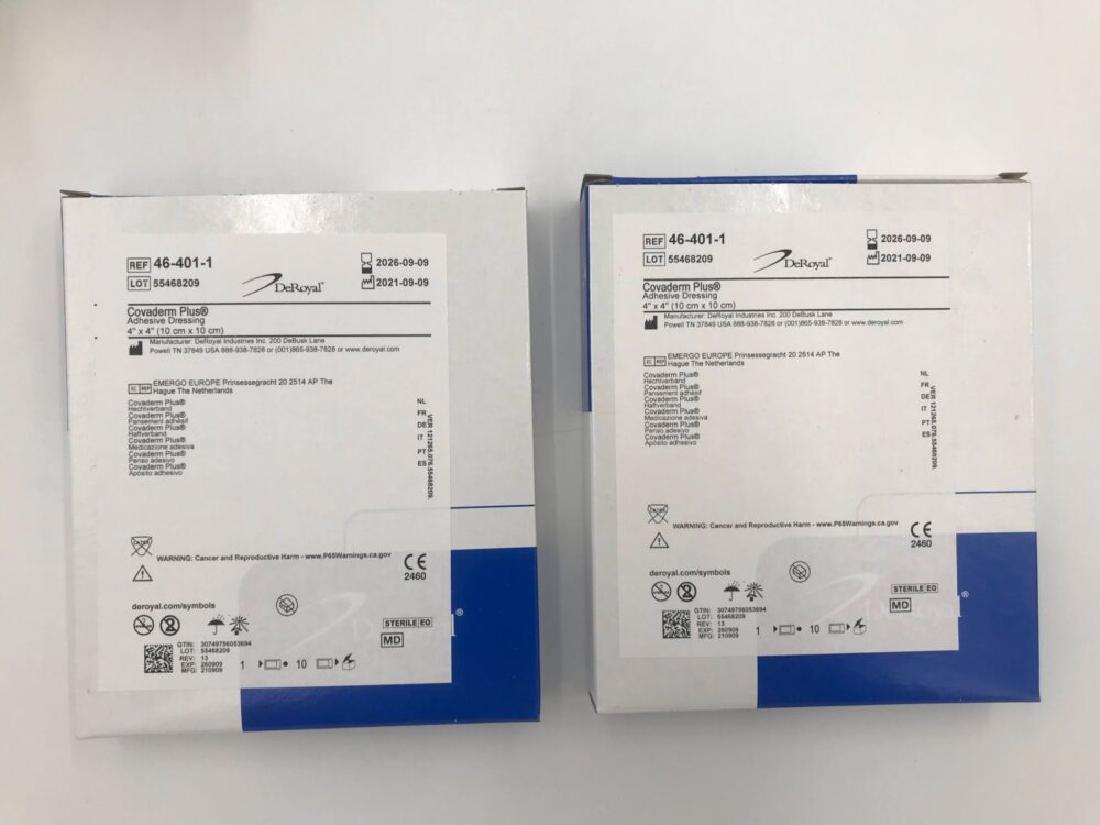 DEROYAL 46-401-1 Covaderm Plus Adhesive Dressing 4in x 4in (20/Case ...