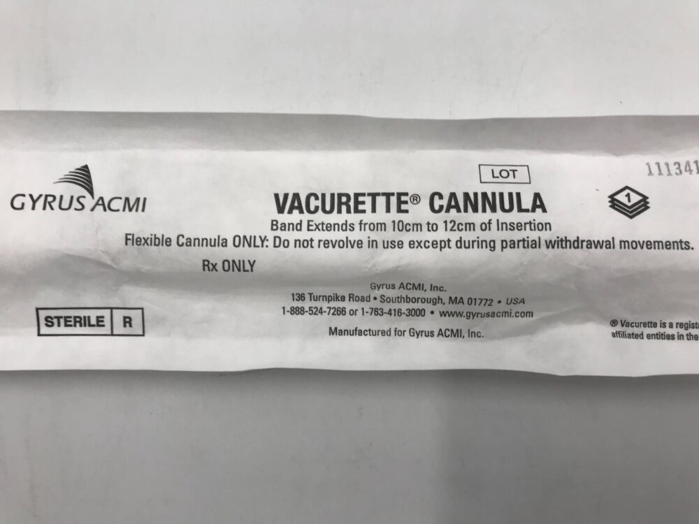 Gyrus 21655 Vacurette Cannula 8mm Straight Rigid (X) - GB TECH USA