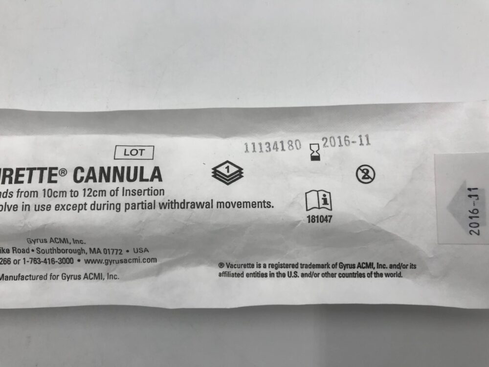 Gyrus 21655 Vacurette Cannula 8mm Straight Rigid (X) - GB TECH USA