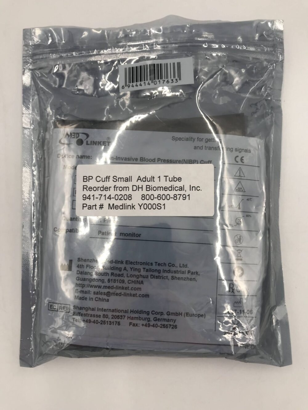 SHENZHEN MED-LINK Y000S1 MedLinket Non-Invasive Blood Pressure(NIBP ...