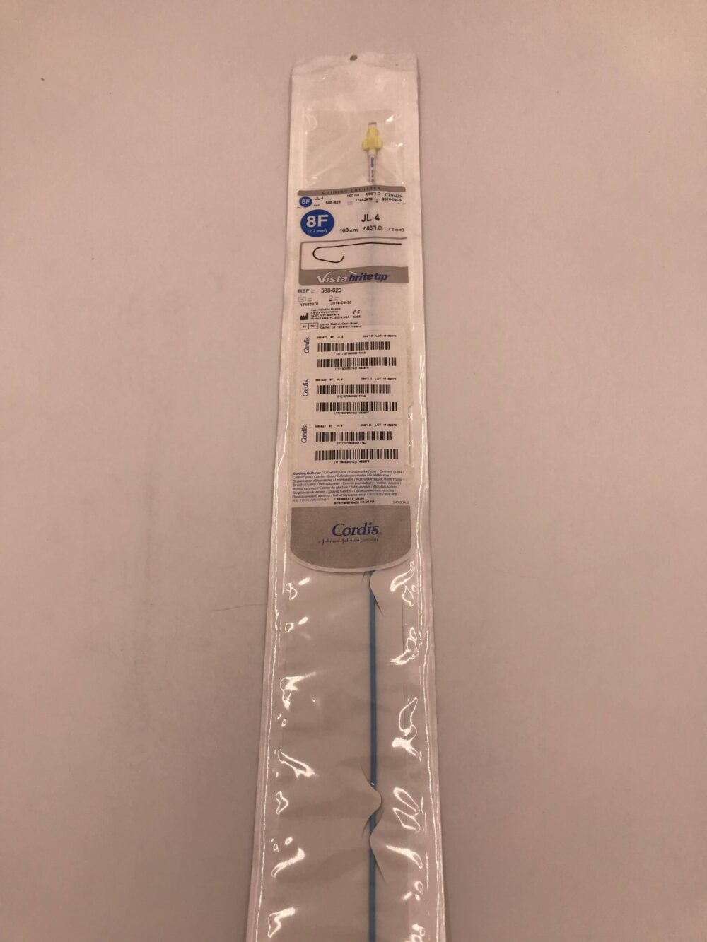 CORDIS 588-823 Vista BriteTip Guiding Catheter JL4 8F (X) - GB TECH USA