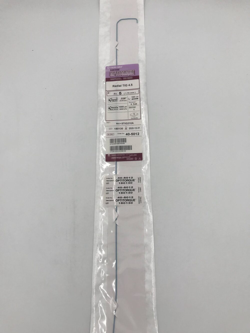 TERUMO 40-5012 Radifocus Optitorque Angiographic Catheter Radial TIG 4. ...