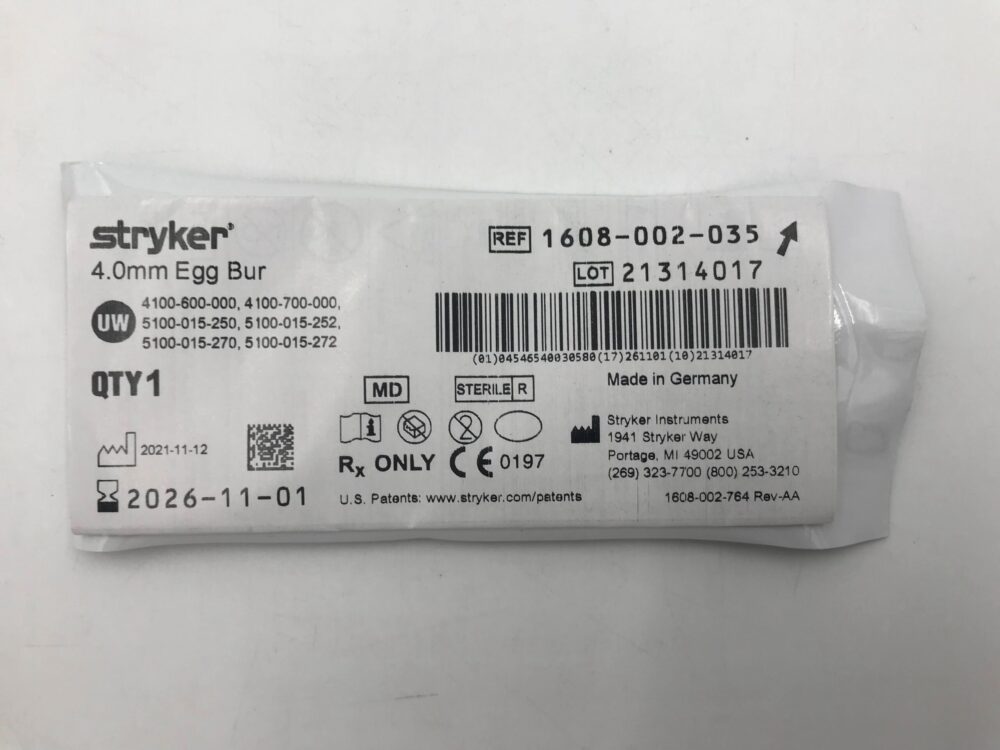 STRYKER 1608-002-035 Egg Bur 4mm - GB TECH USA