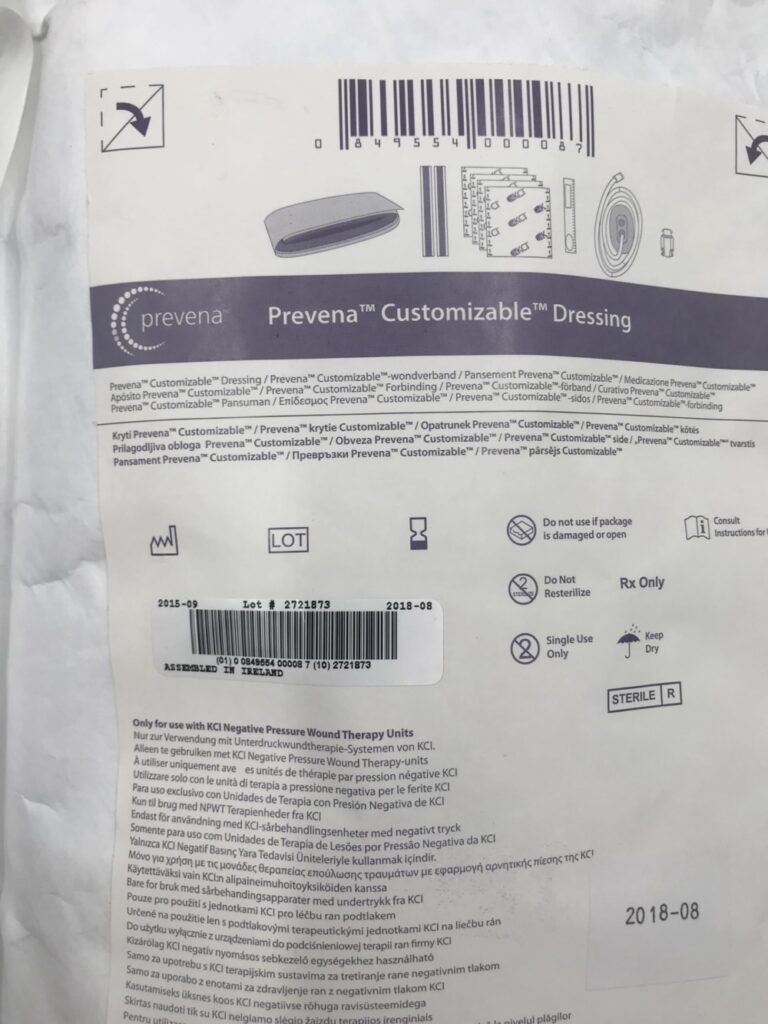 KCI 390186 Prevena Customizable Dressing (X) - GB TECH USA