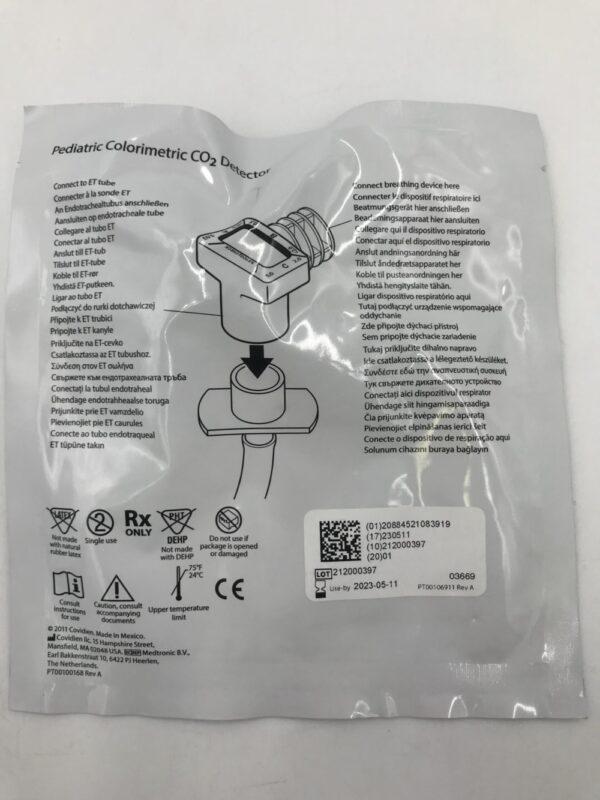Covidien PEDICAP Nellcor Adult Pediatric Colorimetric CO2 Detector 1Kg ...