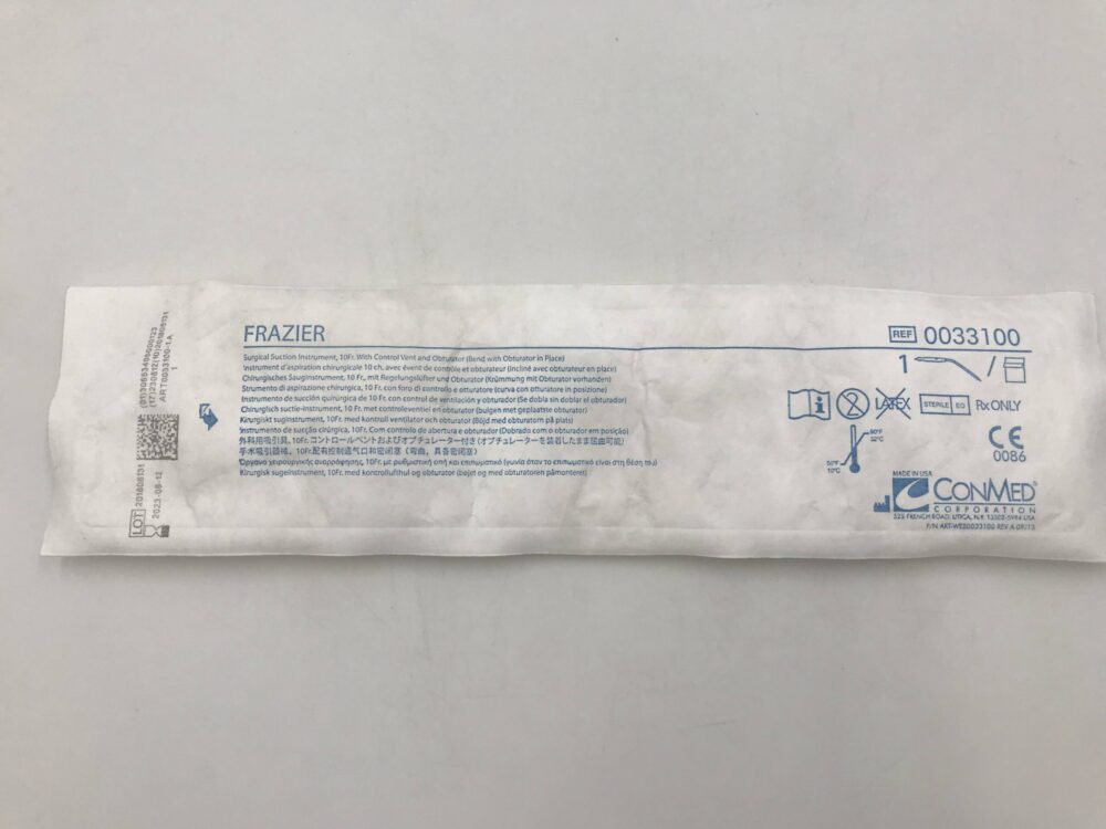ConMed 0033100 Frazier Surgical Suction Instrument 10Fr - GB TECH USA