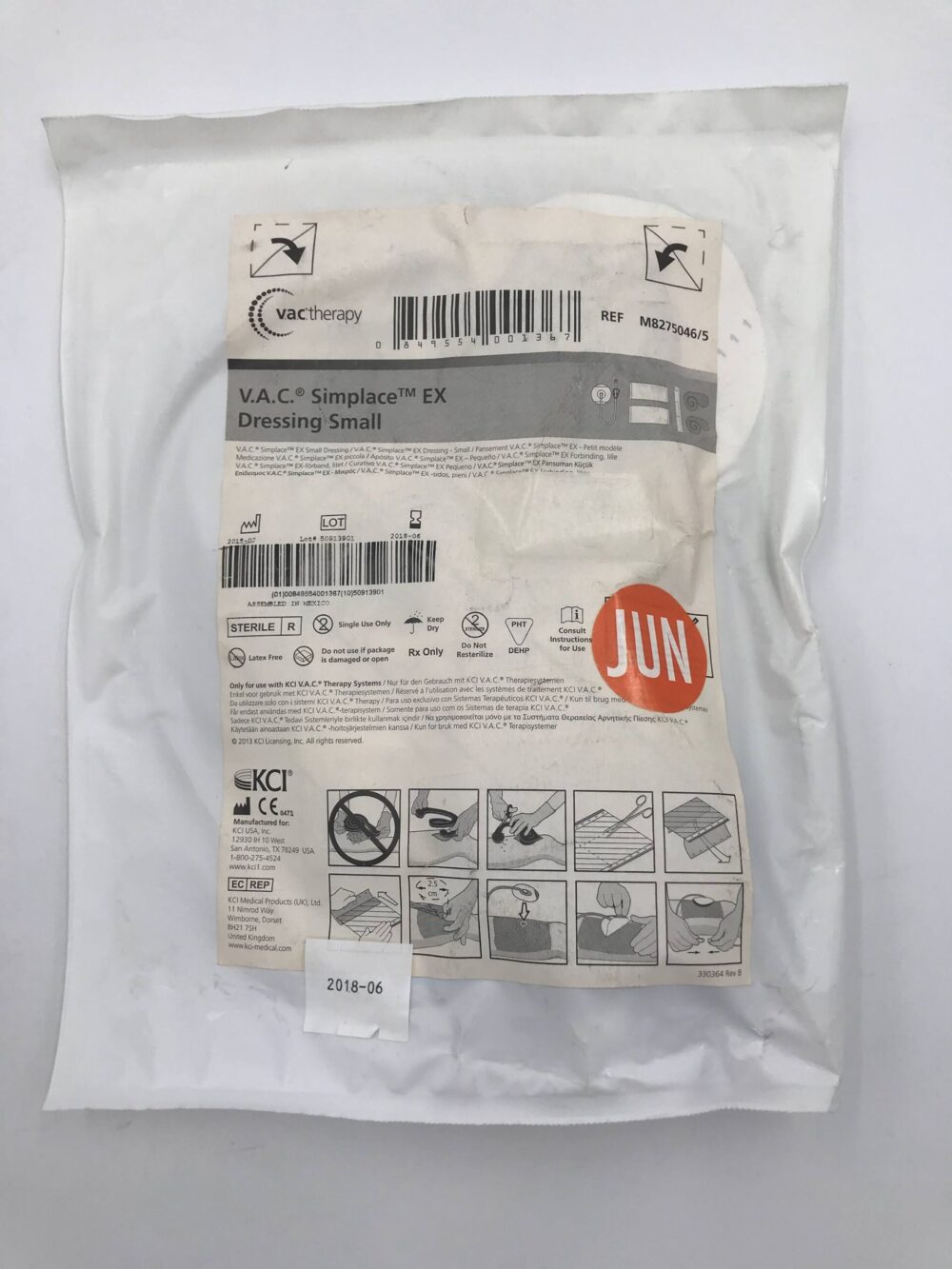 KCI M8275046 V.A.C. Simplace EX Dressing Small (X) – GB TECH USA