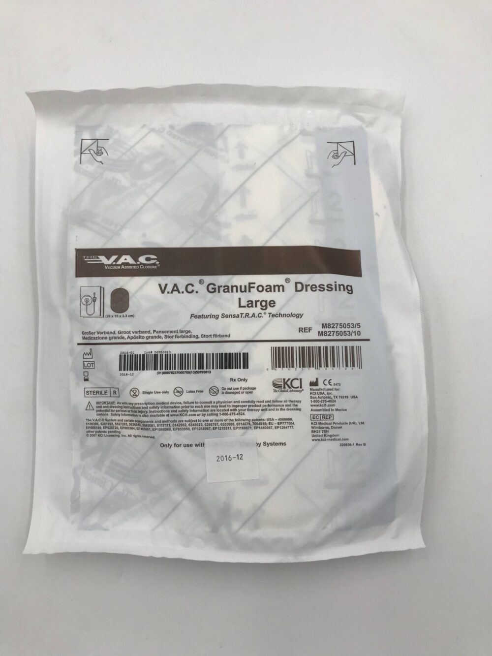 KCI M8275053 V.A.C. GranuFoam Dressing Large (X) – GB TECH USA