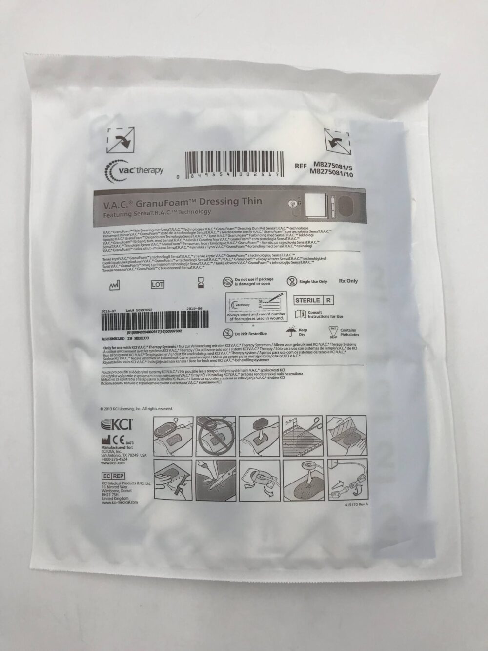 KCI M8275081 V.A.C. GranuFoam Dressing Thin (X) – GB TECH USA