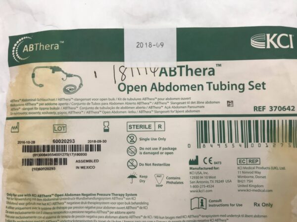 KCI 370642 ABThera Open Abdomen Tubing Set (X) - GB TECH USA