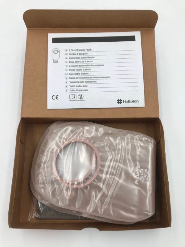 HOLLISTER 18134 New Image 2-Piece Drainable Ostomy Pouch, Transparent ...
