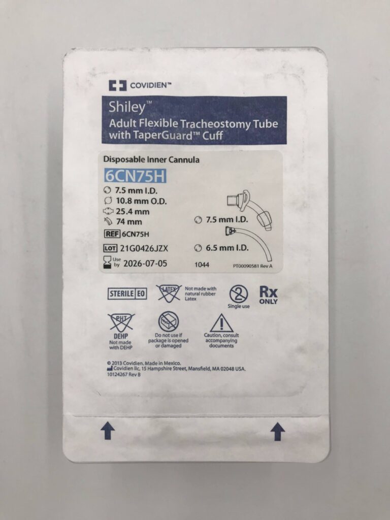 COVIDIEN 6CN75H Shiley Adult Flexible Tracheostomy Tube w/TaperGuard ...
