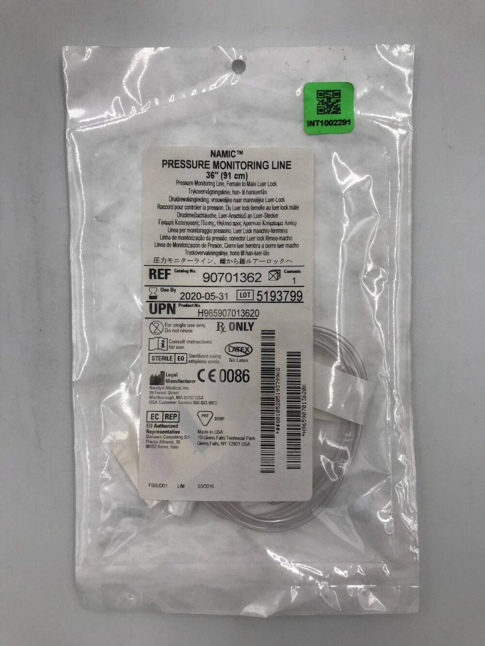 NAVILYST 90701362 Namic Pressure Monitoring Line 36in (X) – GB TECH USA