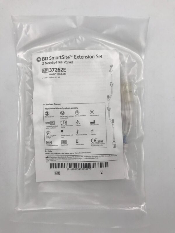 BD 37262E SmartSite Extension Set 2 Needle-Free Valves 6mL (X) - GB ...
