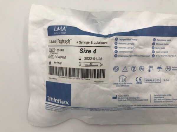TELEFLEX 135140 LMA Fastrach Single Use Laryngeal Mask Airway + Syringe ...