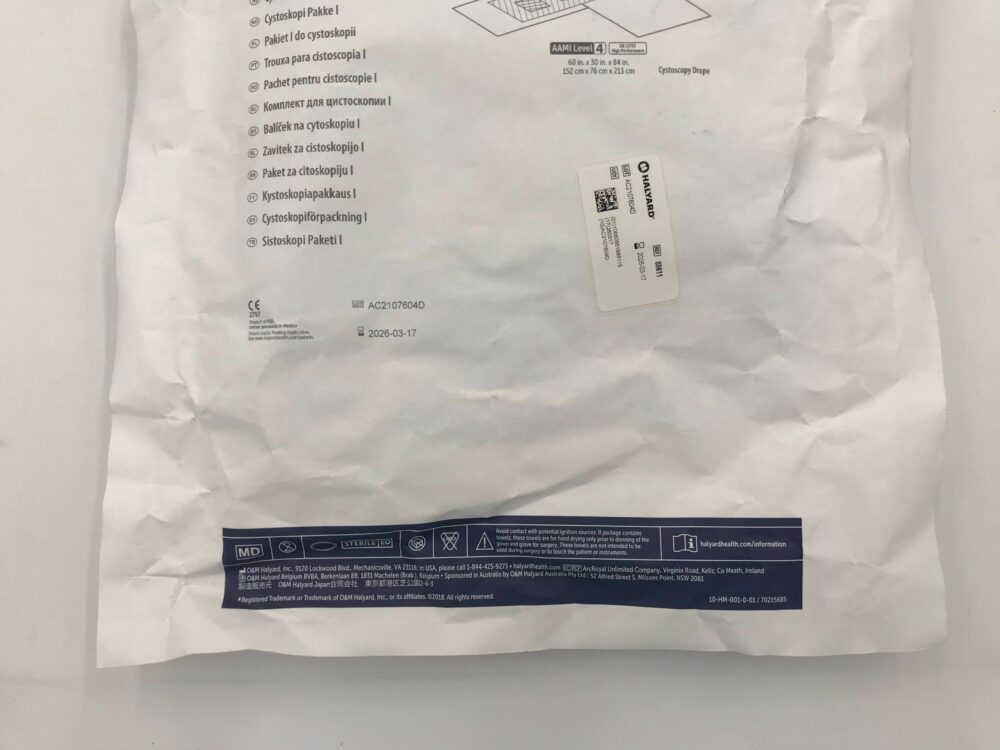HALYARD 88611 Cystoscopy Pack 1 AAMI Level 4, 60in x 30in x 84in - GB ...