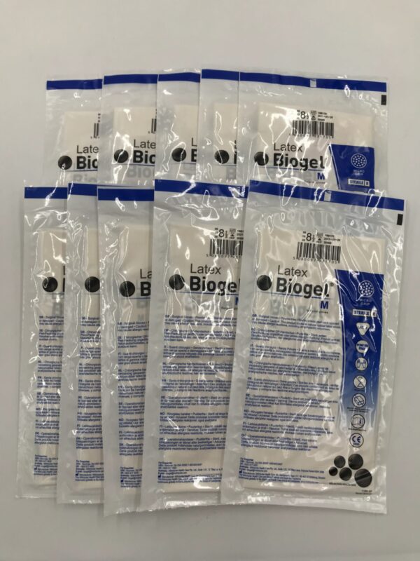MOLNLYCKE HEALTH 30585 Latex Biogel M Surgical Gloves 8.5 (10/Lot) (X ...