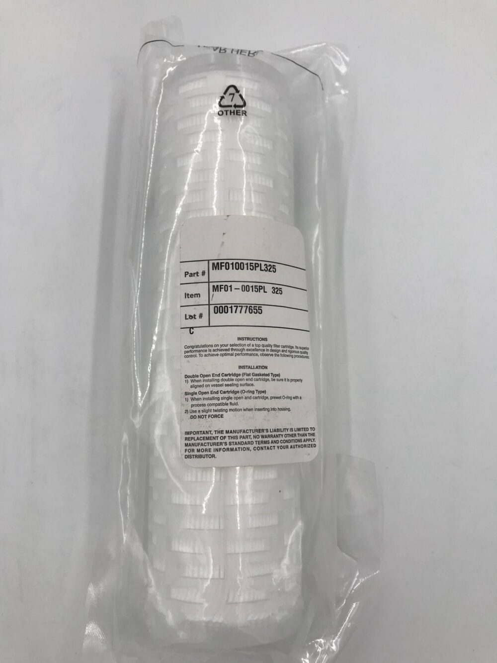 Filter Cartridge MF01-0015PL 325 – GB TECH USA