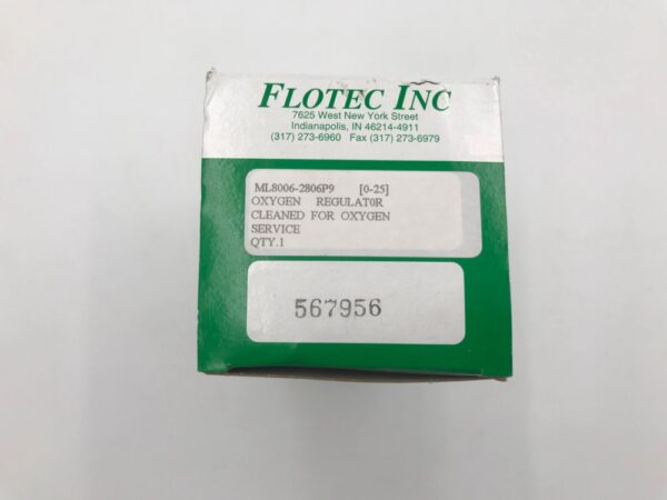 FLOTEC INC. ML8006-2806P9 Oxygen Regulator - GB TECH USA