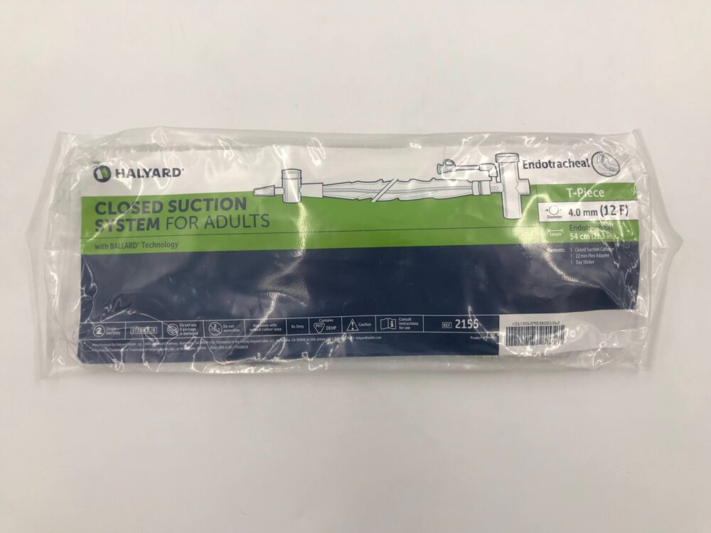 HALYARD 2155 Closed Suction System For Adults Endotracheal T-Piece 12F ...