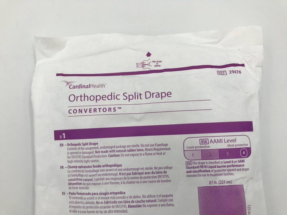 CARDINAL HEALTH 29476 Orthopedic Split Drape Convertors AAMI Level 4 ...
